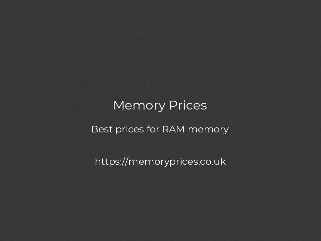 Memory Prices